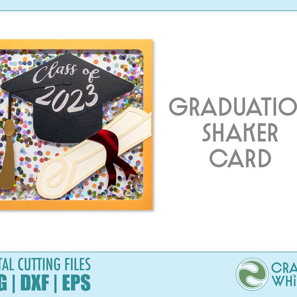 Graduation Shaker Card Svg - Etsy