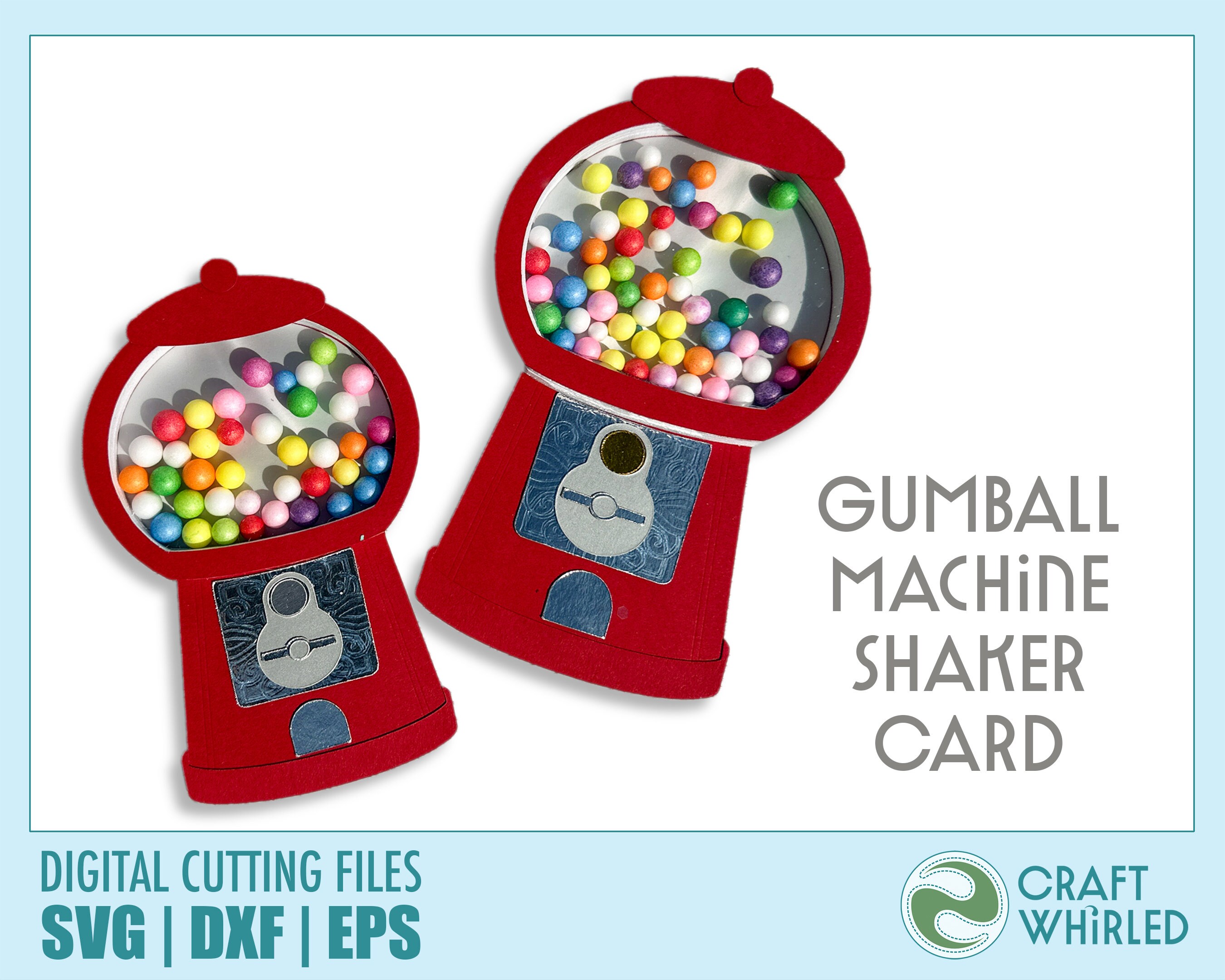 Gumball Machine Shaker Card SVG DXF EPS Shaker Card Cut - Etsy Australia