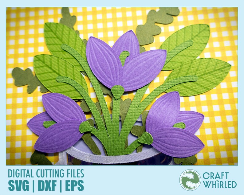 Jar of Flowers Shaker Card SVG, DXF, EPS Shaker Card Cut File Cricut ...