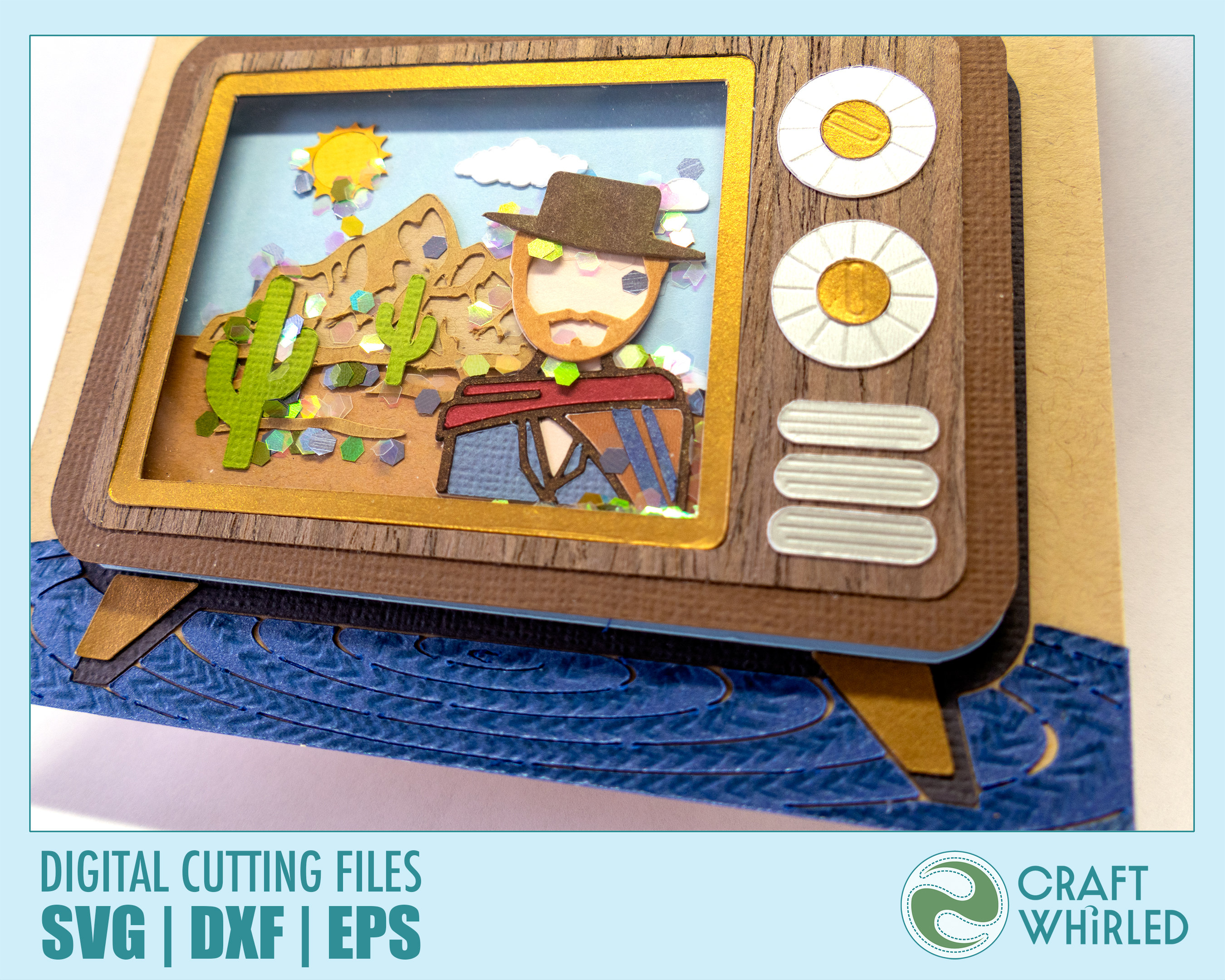 Man With No Name Shaker Card SVG, DXF, EPS Shaker Card Cut File Cricut ...