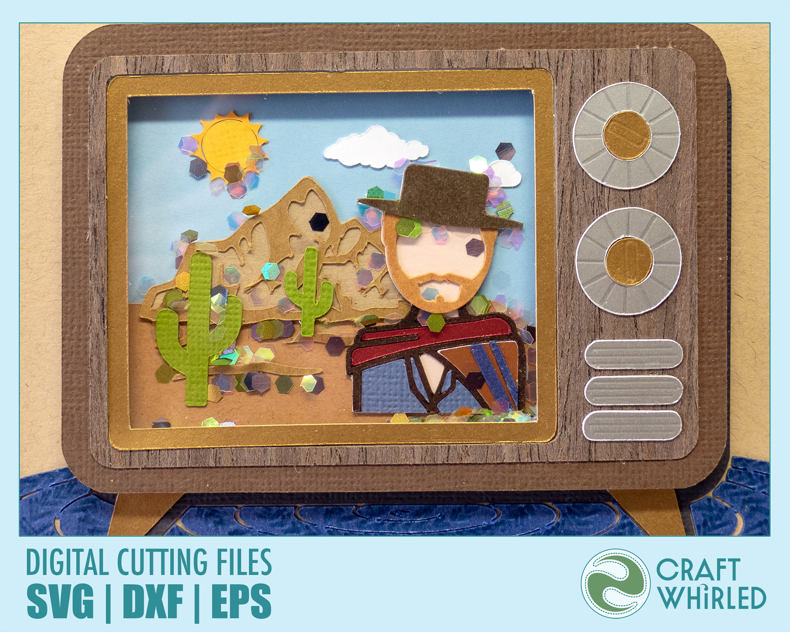 Man With No Name Shaker Card SVG, DXF, EPS Shaker Card Cut File Cricut ...