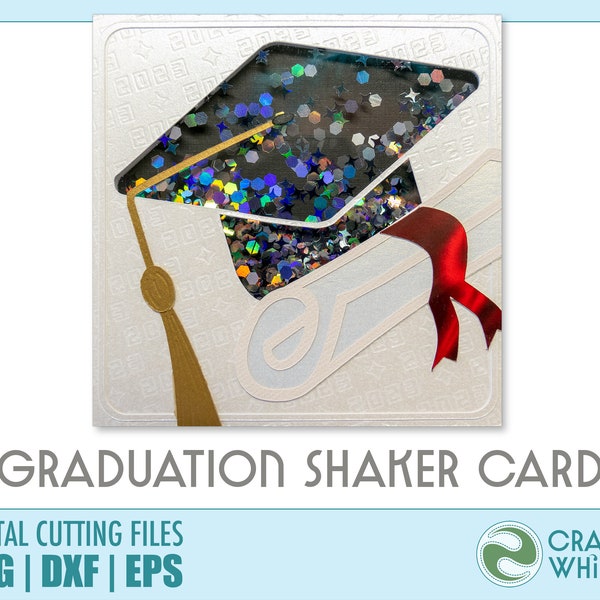 Graduation Shaker Card Svg - Etsy