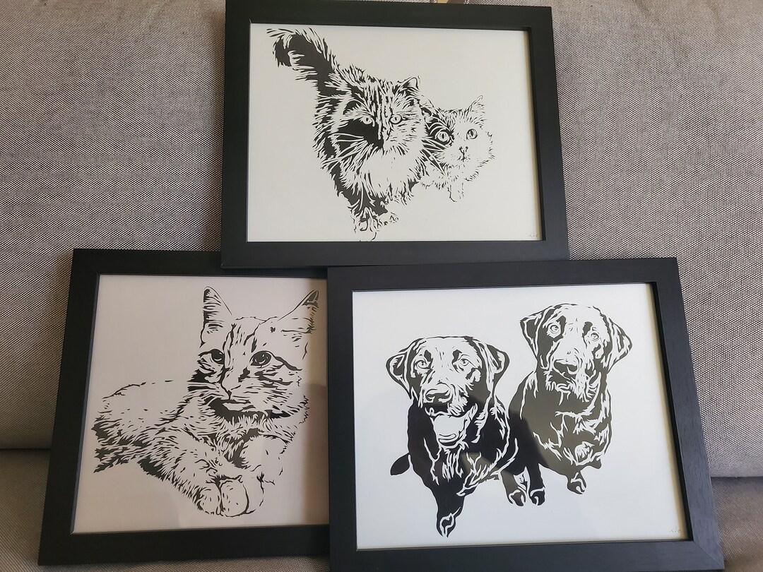 Hand-cut Custom Papercut Portraits Art Decor - Etsy