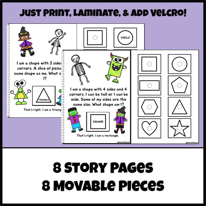 HARD COPY ⋆ Halloween Shapes Adapted Book - Etsy