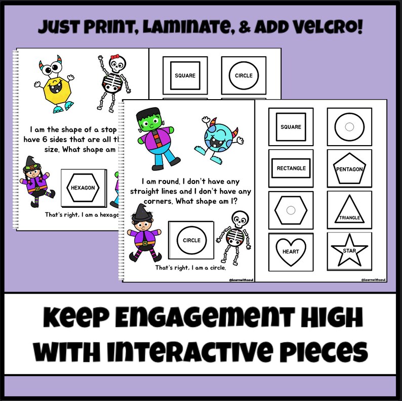 HARD COPY ⋆ Halloween Shapes Adapted Book - Etsy