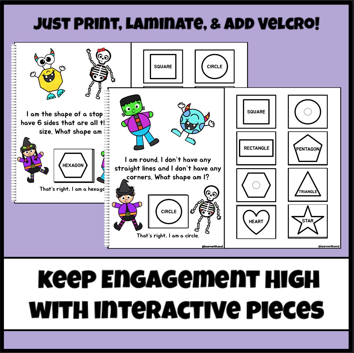 HARD COPY ⋆ Halloween Shapes Adapted Book - Etsy