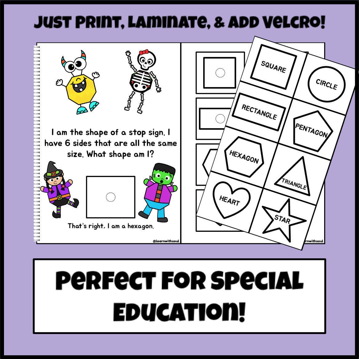 HARD COPY ⋆ Halloween Shapes Adapted Book - Etsy