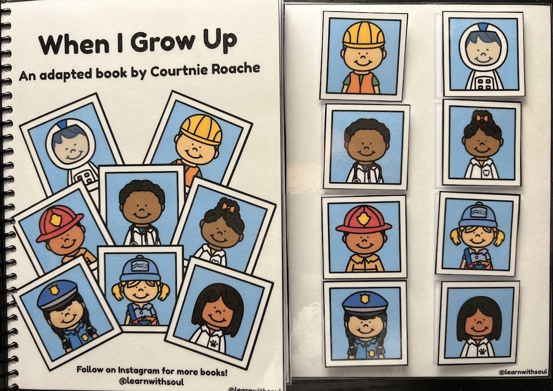 HARD COPY ⋆ When I Grow up Interactive Book - Etsy