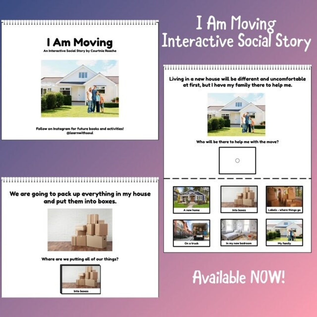 HARD COPY ⋆ I Am Moving Interactive Social Story - Etsy