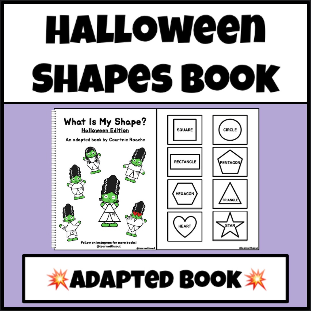DIGITAL ⋆ Halloween Shapes Interactive/adapted Book - Etsy