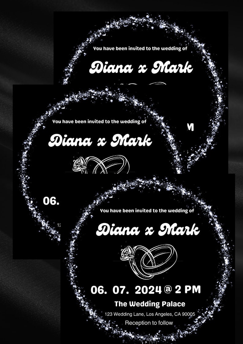 Wedding Invitation Templates Diy, Editable Templates, Invitations ...