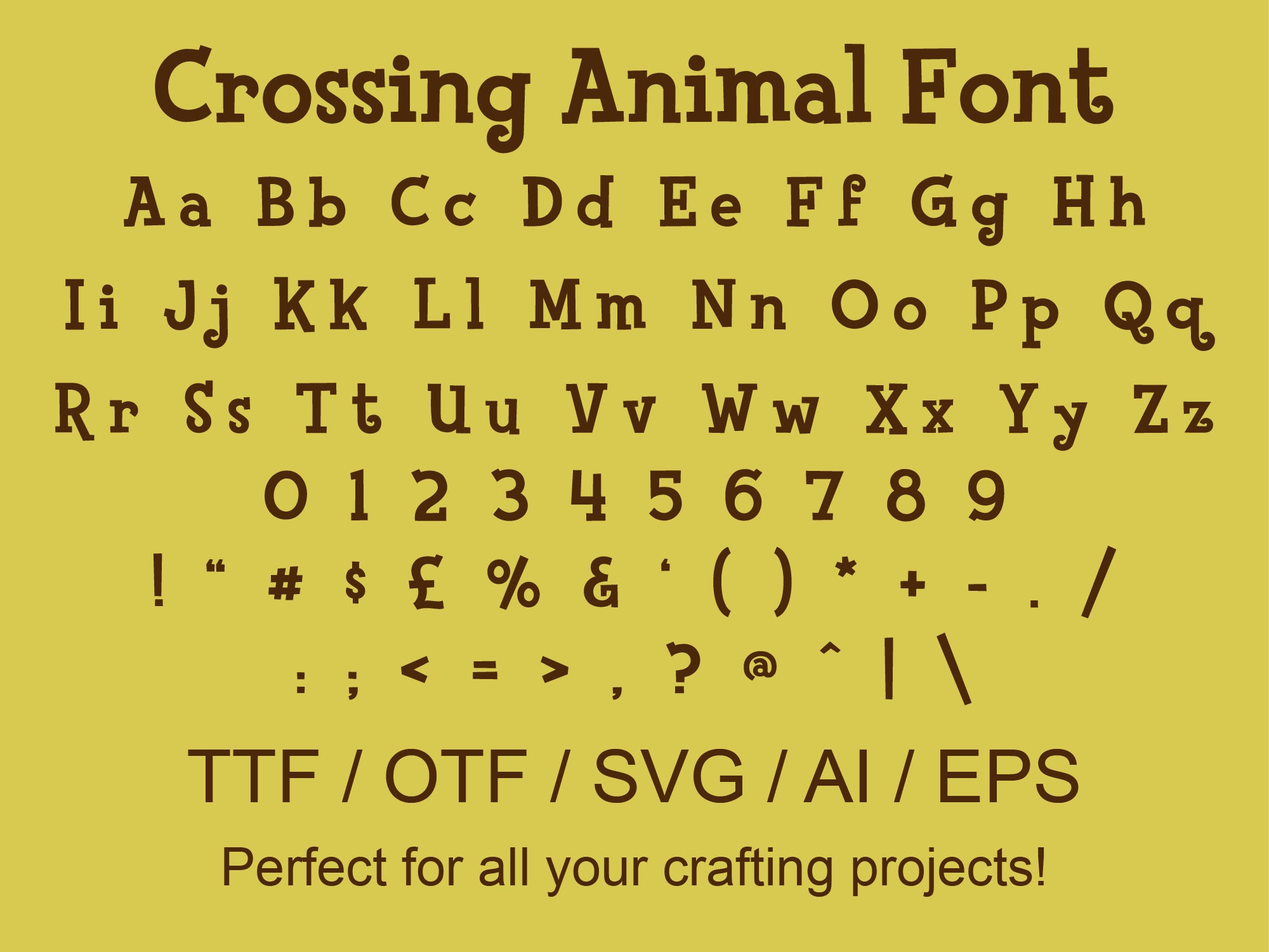 Crossing Animal Font | Ttf | Otf | Svg | Eps | Silhouette | Circuit ...