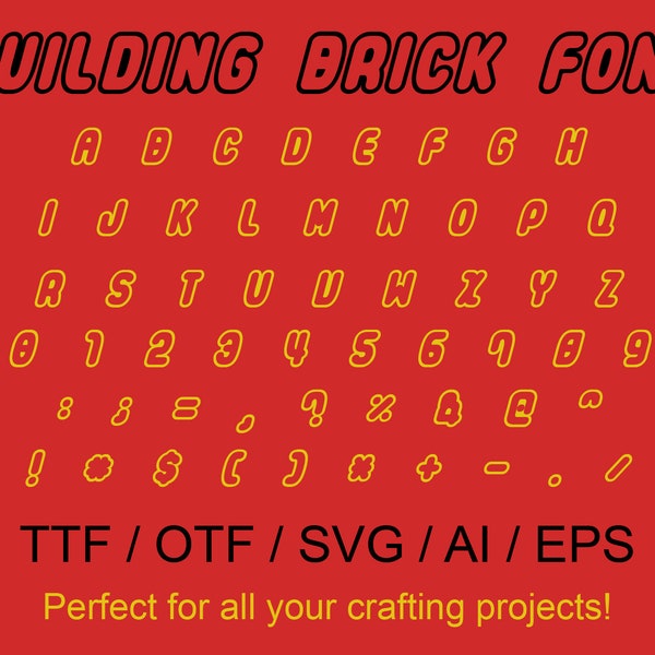 Legos Font - Etsy