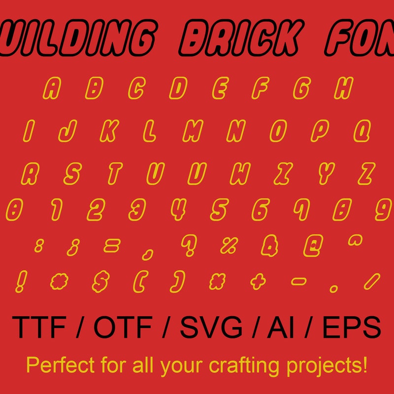 Legos Font - Etsy