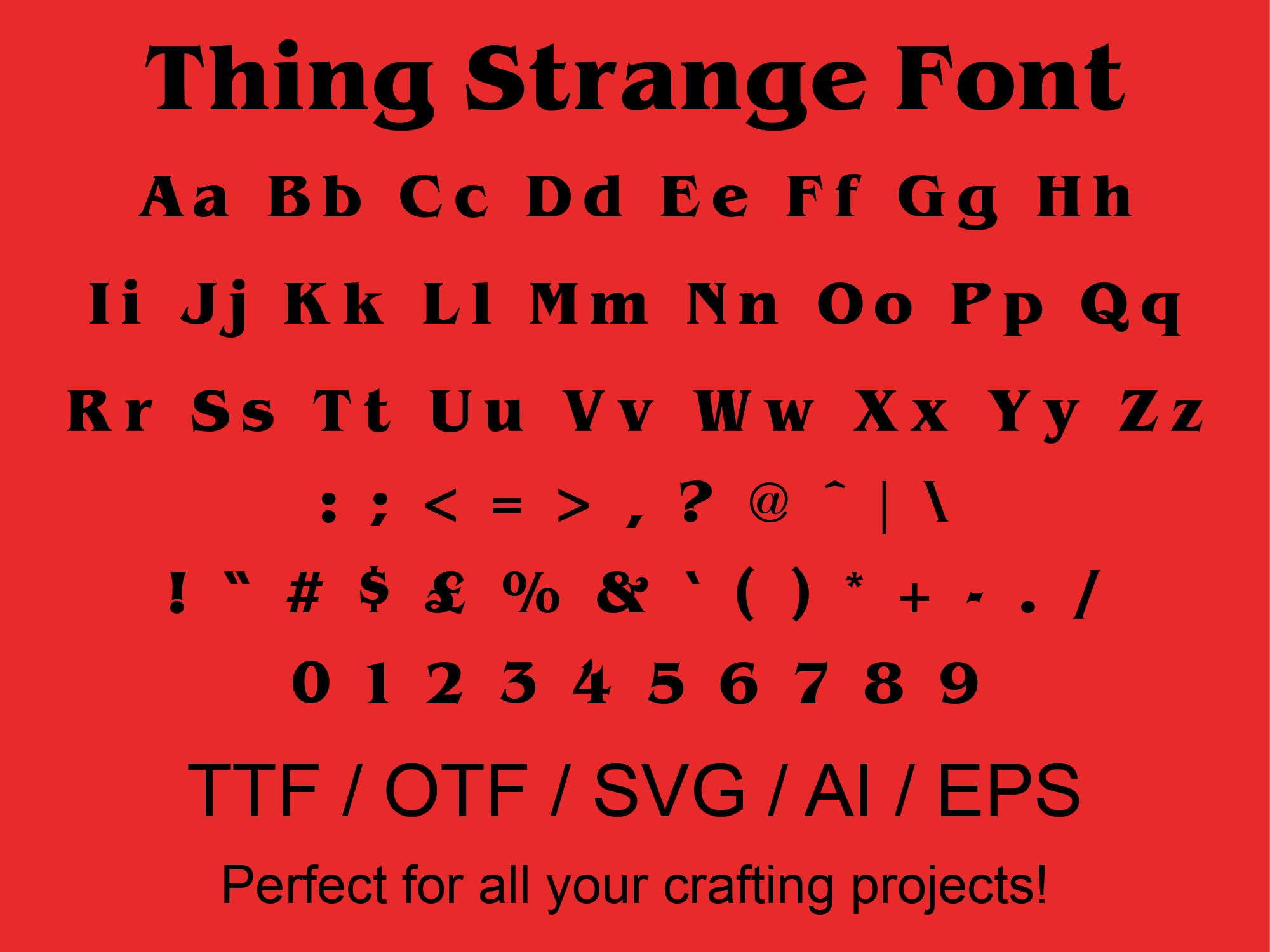 Thing Strange Font Ttf Otf Svg Eps Silhouette Circuit Crafting Gifts ...