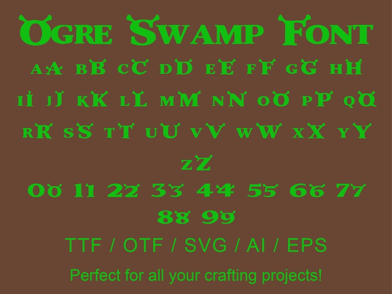 Ogre Swamp Font | Ttf | Otf | Svg | Eps | Silhouette | Circuit ...