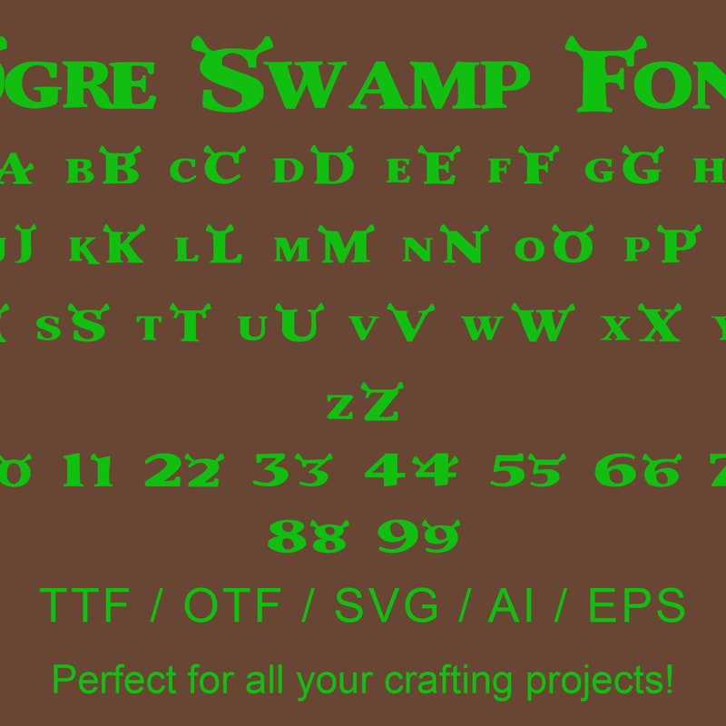 Shrek Font for Swamp - Etsy
