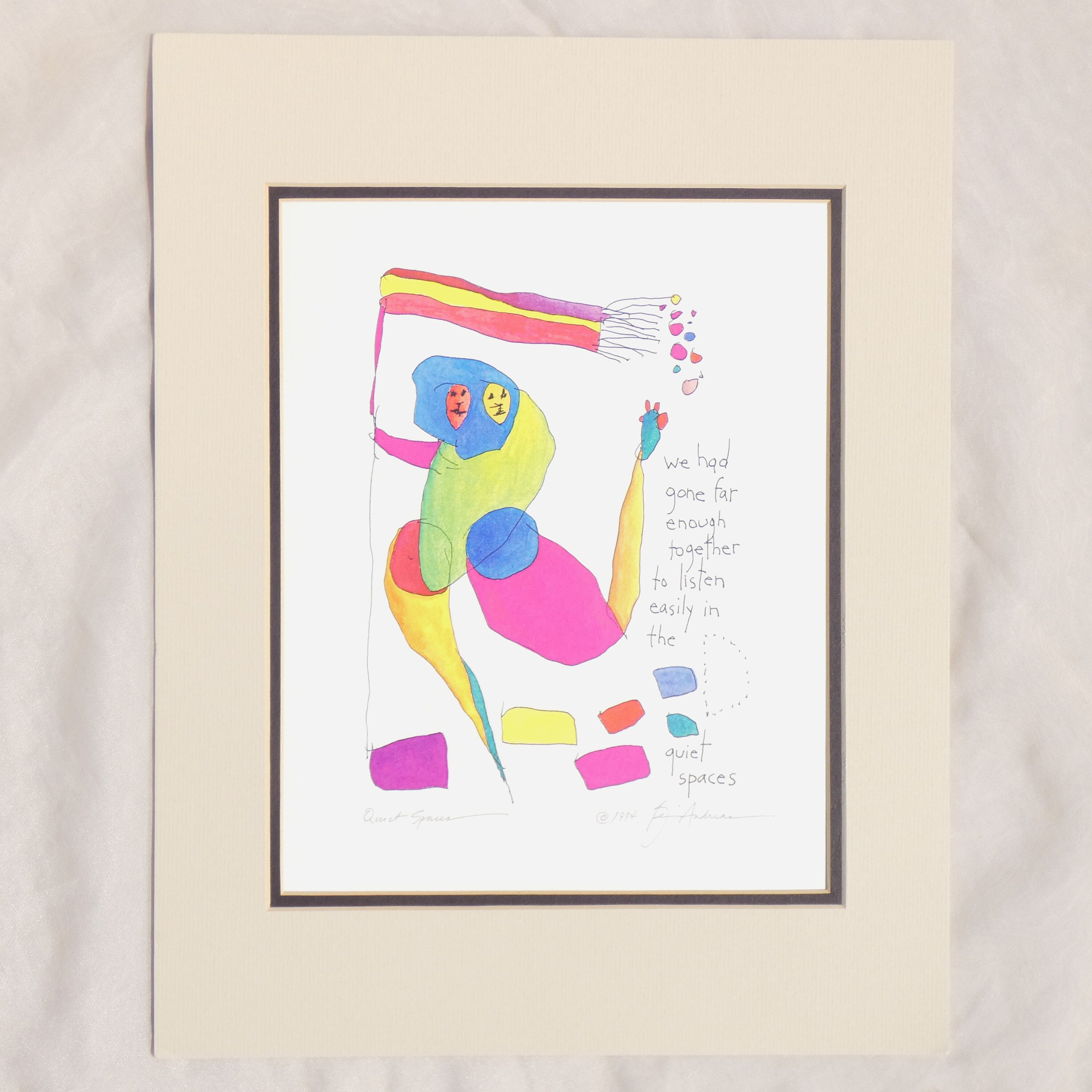 Brian Andreas Quiet Spaces Drawing Print Vintage Art Abstract Positive ...