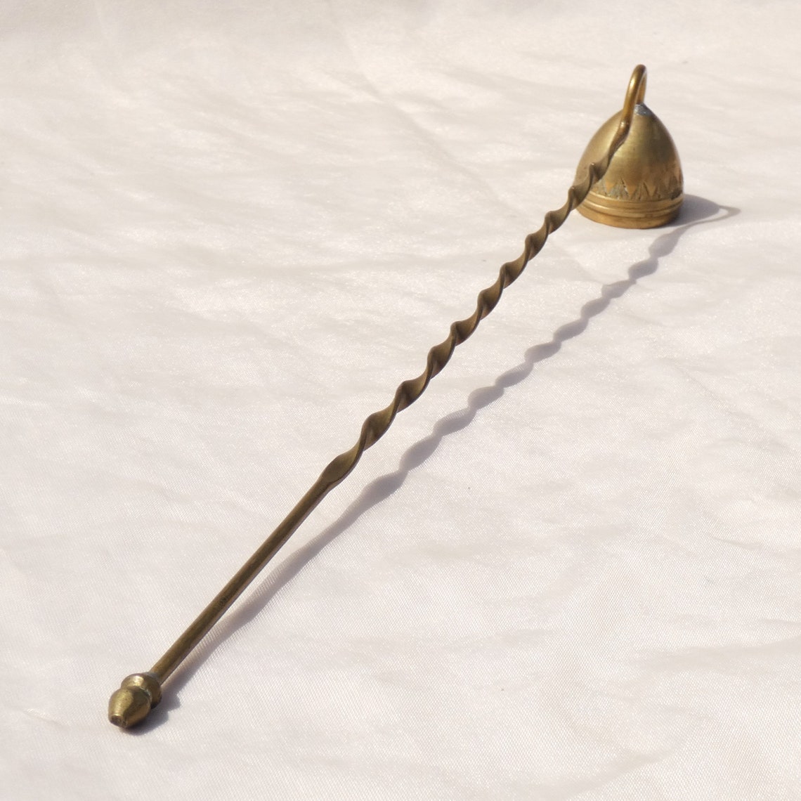Brass Candle Flame Snuffer With Handle Vintage Handmade Metal Altar ...