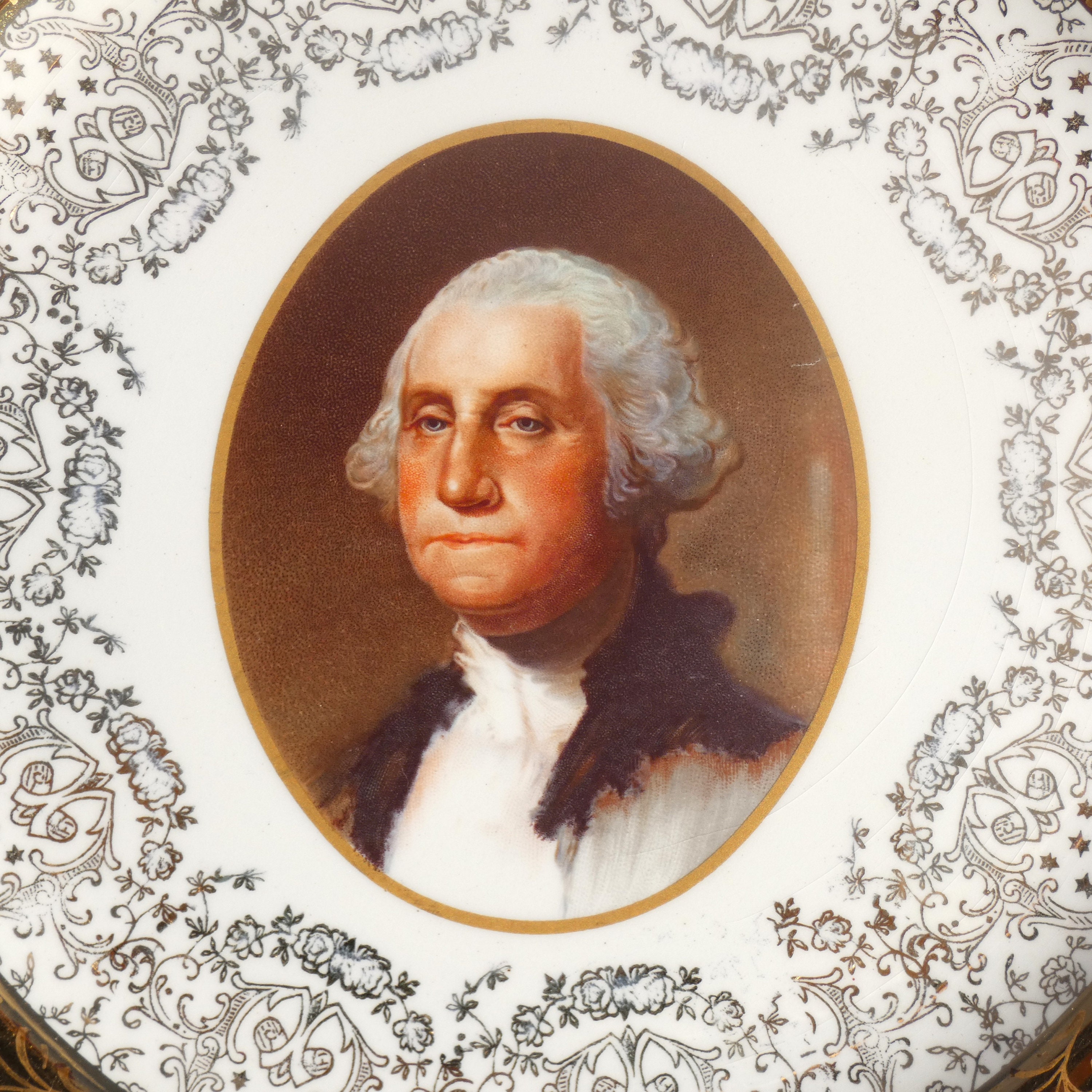 President George Washington Gold Inlayed Commemorative USA 10 Dinner ...