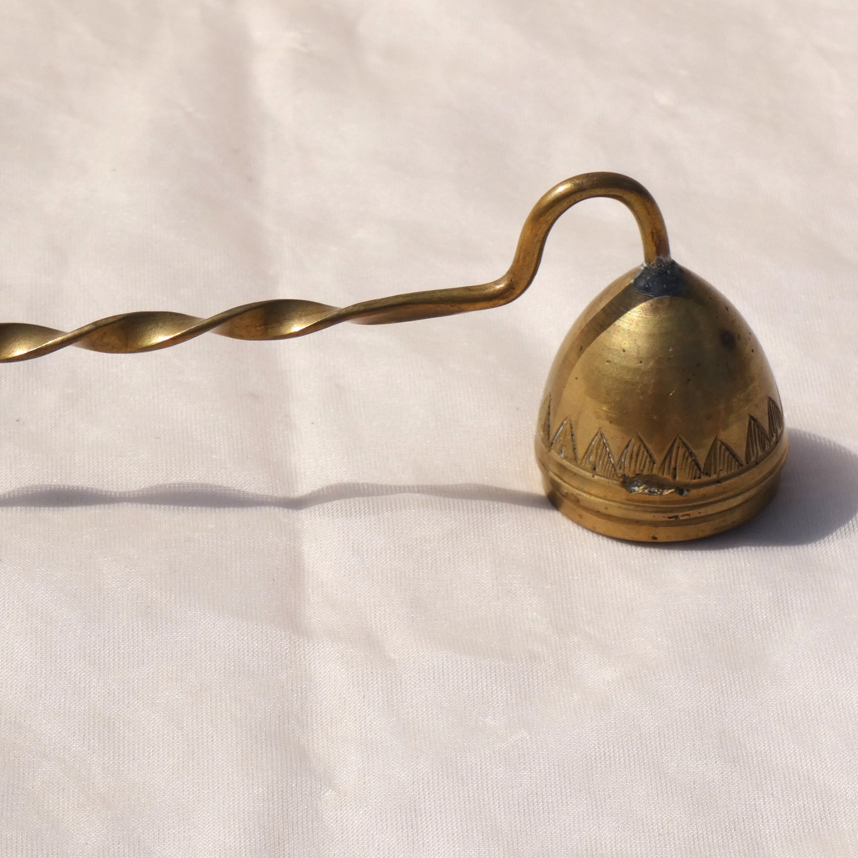Brass Candle Flame Snuffer With Handle Vintage Handmade Metal Altar ...