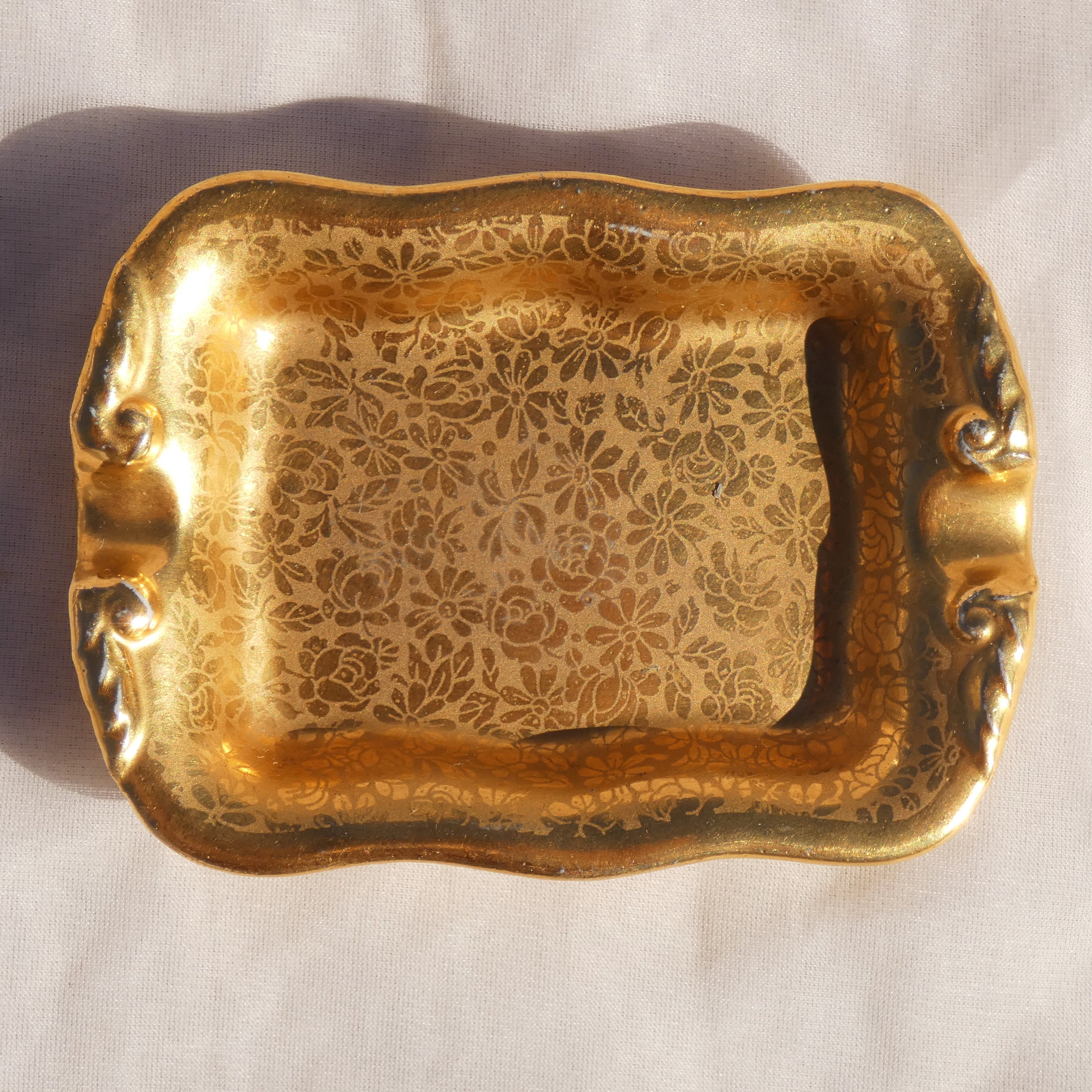 Gold Porcelain Pickard Salt and Pepper Shakers With Stouffer Fine China ...