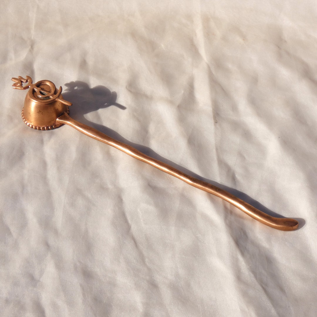 Copper Colored Metal Candle Flame Snuffer With Wavy Handle Vintage - Etsy