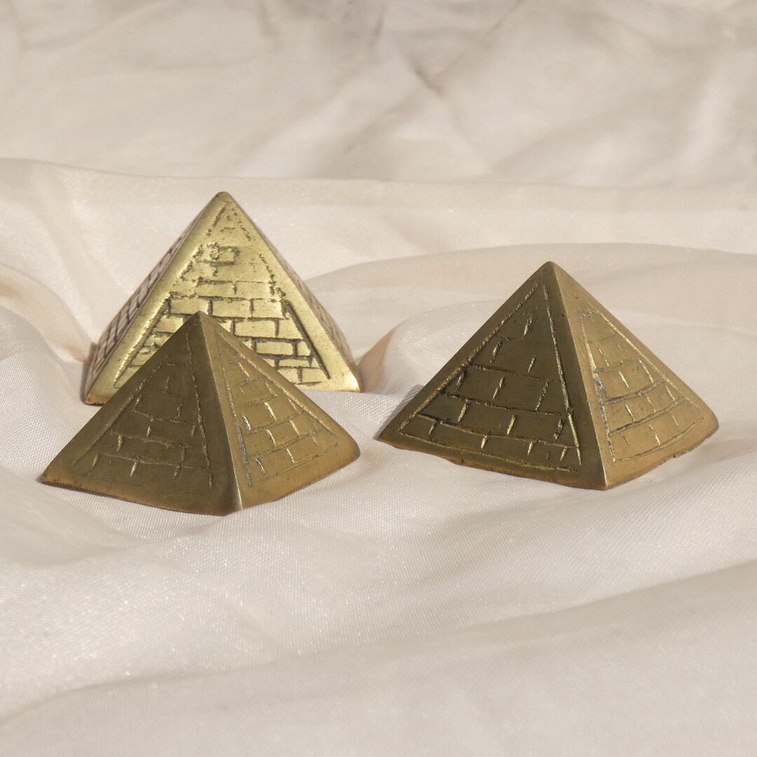 Set of 3 Brass Nesting Pyramids of Giza Vintage 1980s Made in Egypt ...