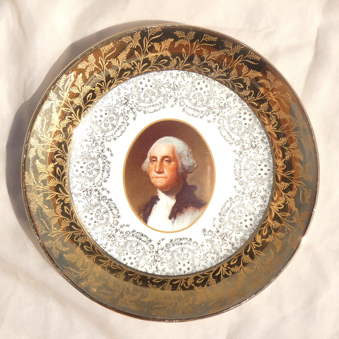 President George Washington Gold Inlayed Commemorative USA 10 Dinner ...