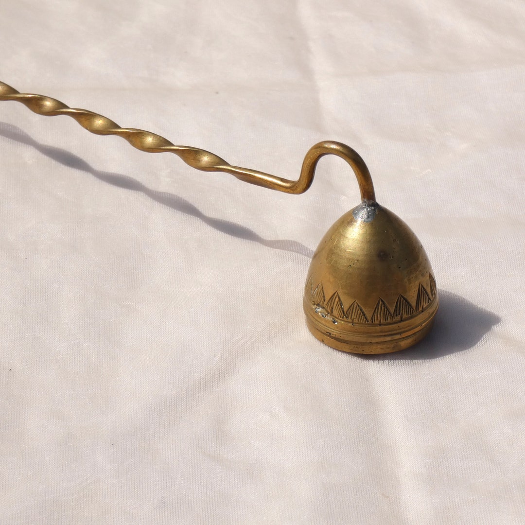 Brass Candle Flame Snuffer With Handle Vintage Handmade Metal Altar ...