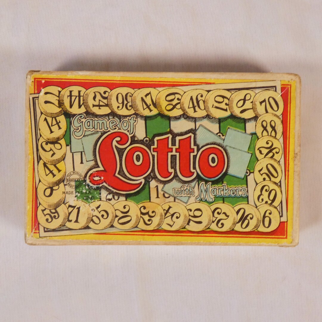 1930s Lotto by Milton Bradley Vintage Antique in Box Family Bingo Style ...