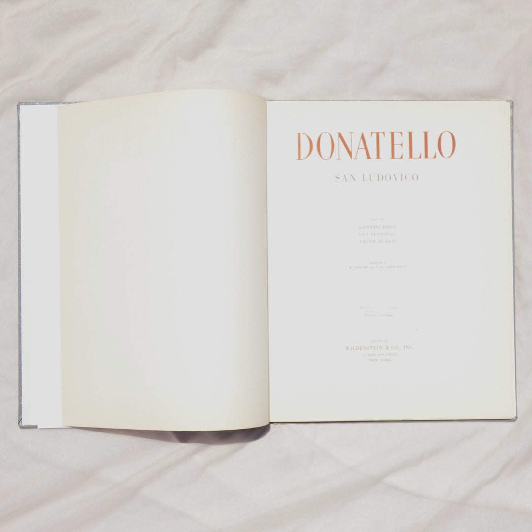 Donatello San Ludovico Poggi 1950 Art History Hardcover Book Printed in ...