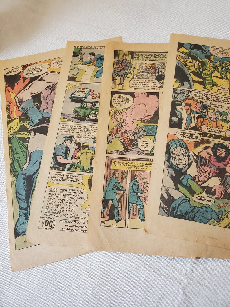 Vintage Comic Book Pages - Etsy