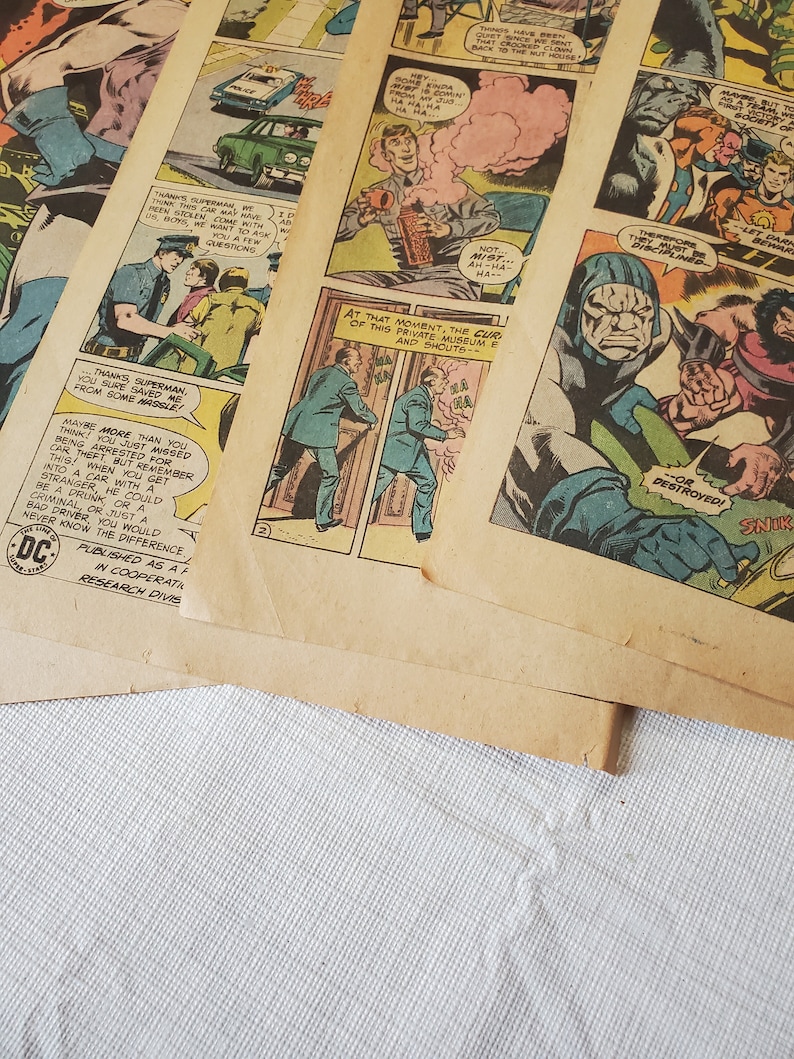 Vintage Comic Book Pages - Etsy