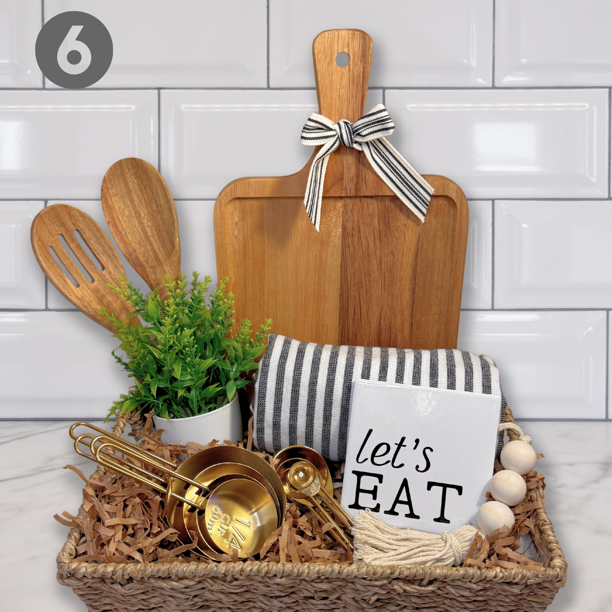 Housewarming Gift Basket Wedding Gift for Couple New Home Kitchen Decor ...
