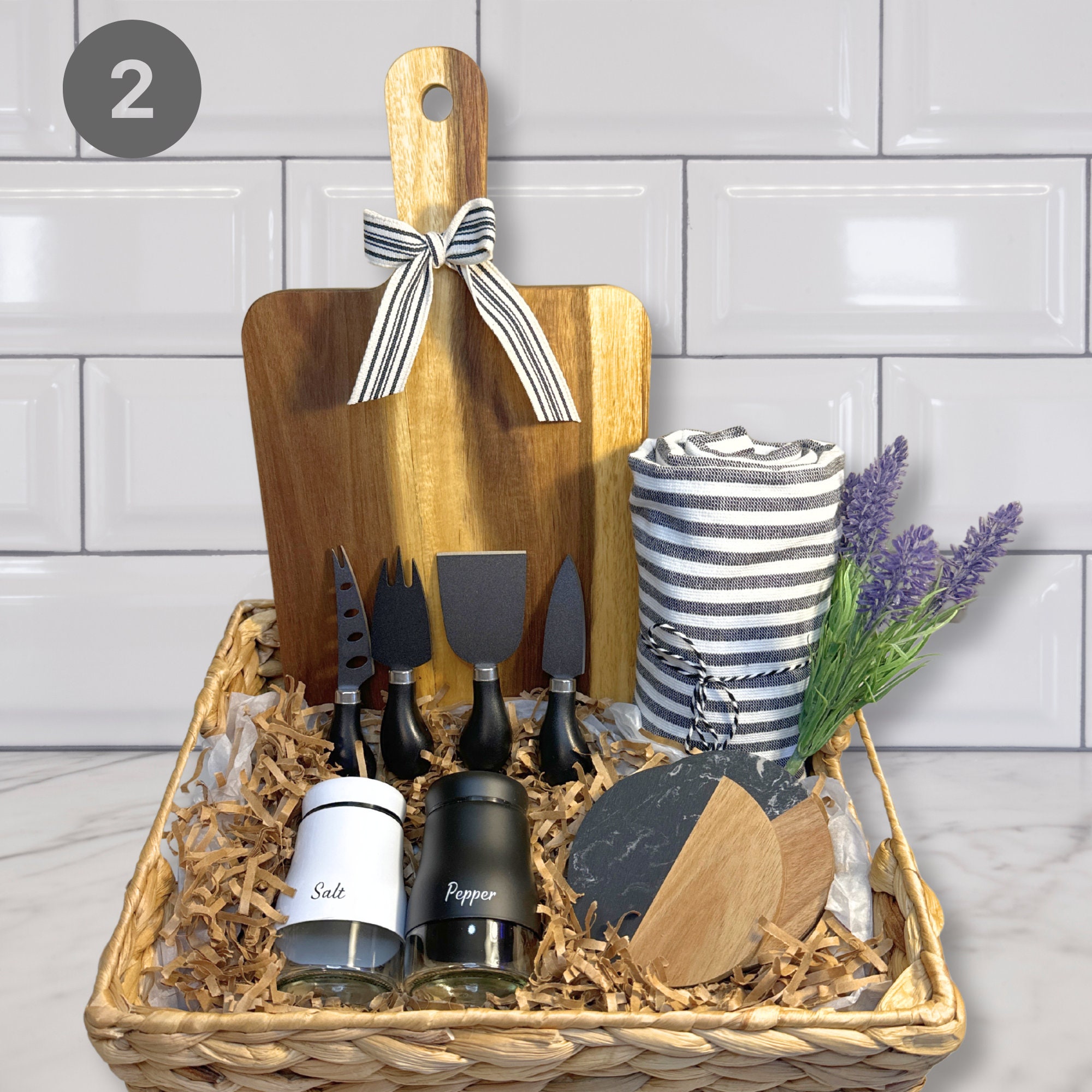Housewarming Basket Wedding Gift for Couple New Home Kitchen Decor ...