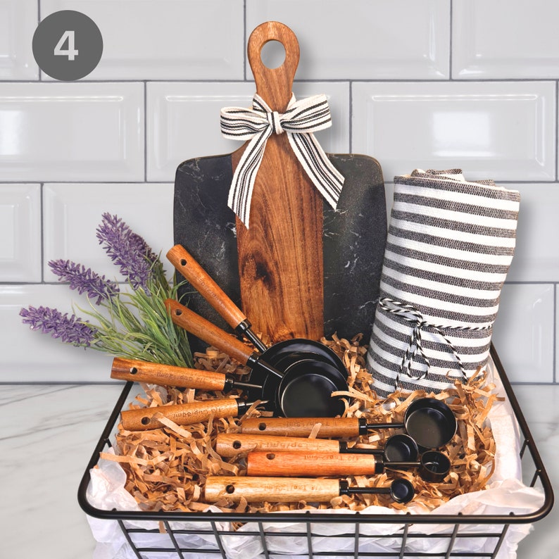 Housewarming Gift Basket Wedding Gift for Couple New Home Kitchen Decor ...