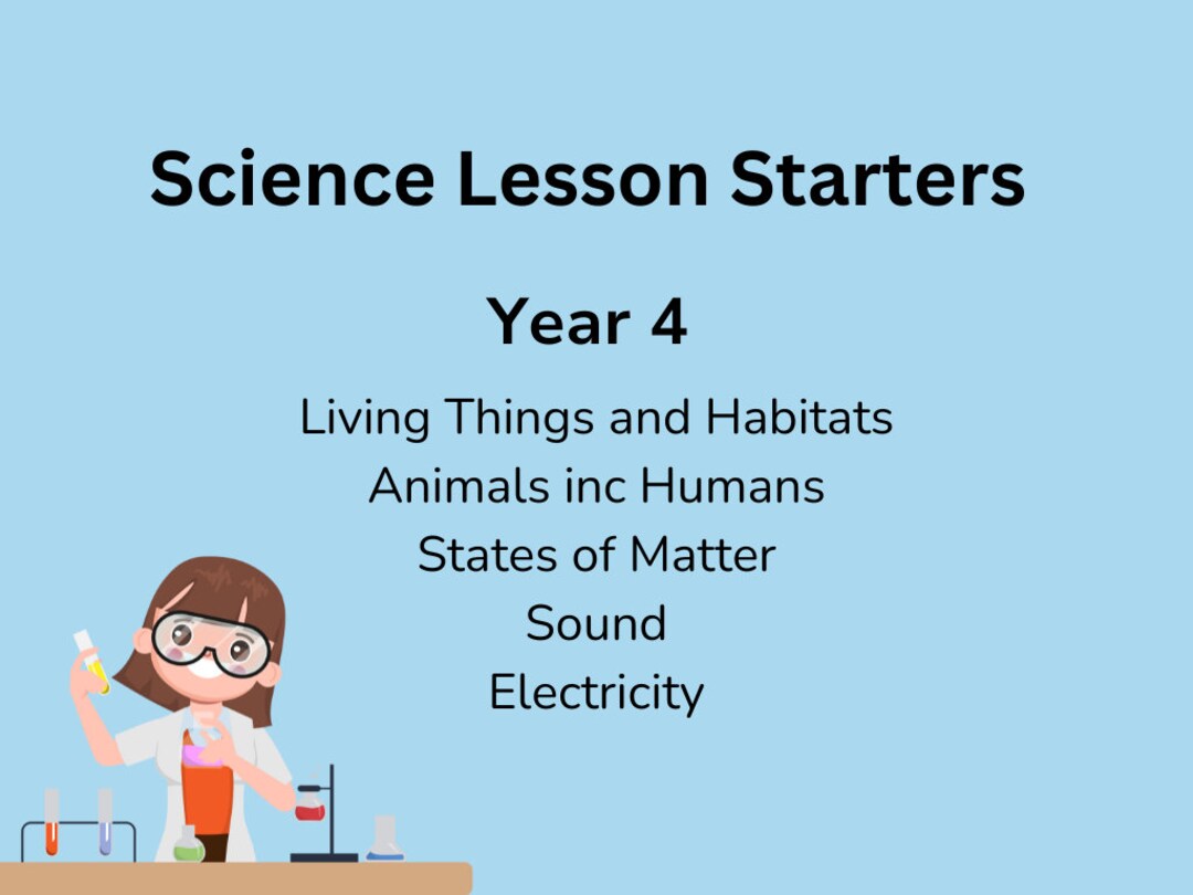 Year 4 Primary Science Lesson Starter Questions Presentation Bundle - Etsy