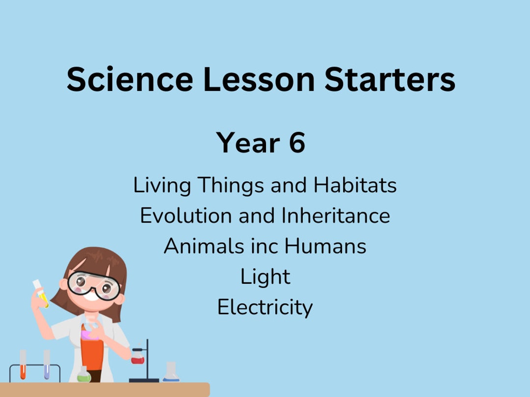 Year 6 Primary Science Lesson Starter Questions Presentation Bundle - Etsy
