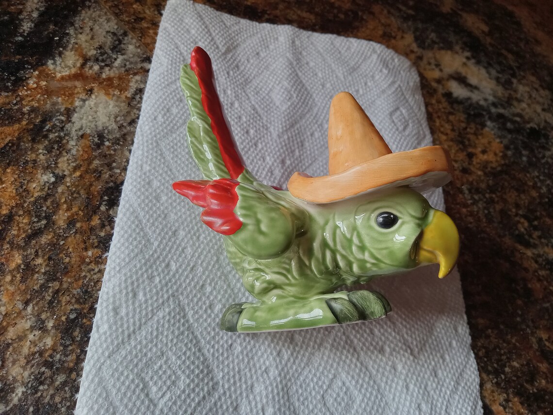 Vintage Goebel Parrot Macaw Fiesta Party Parrot With Sombrero - Etsy