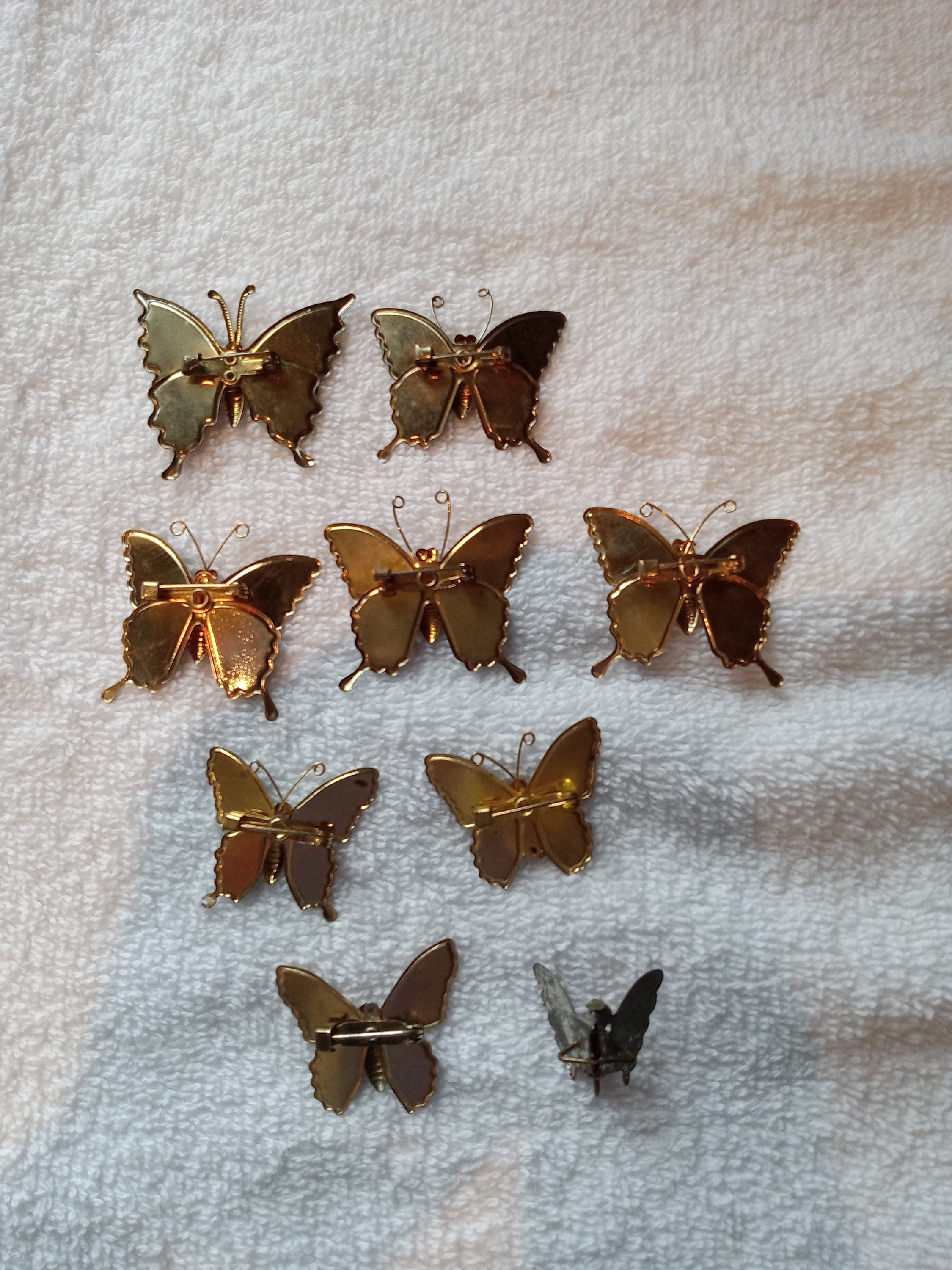 Butterfly Pin Collection Glitter Butterfly Pins Vintage From the 1970's ...