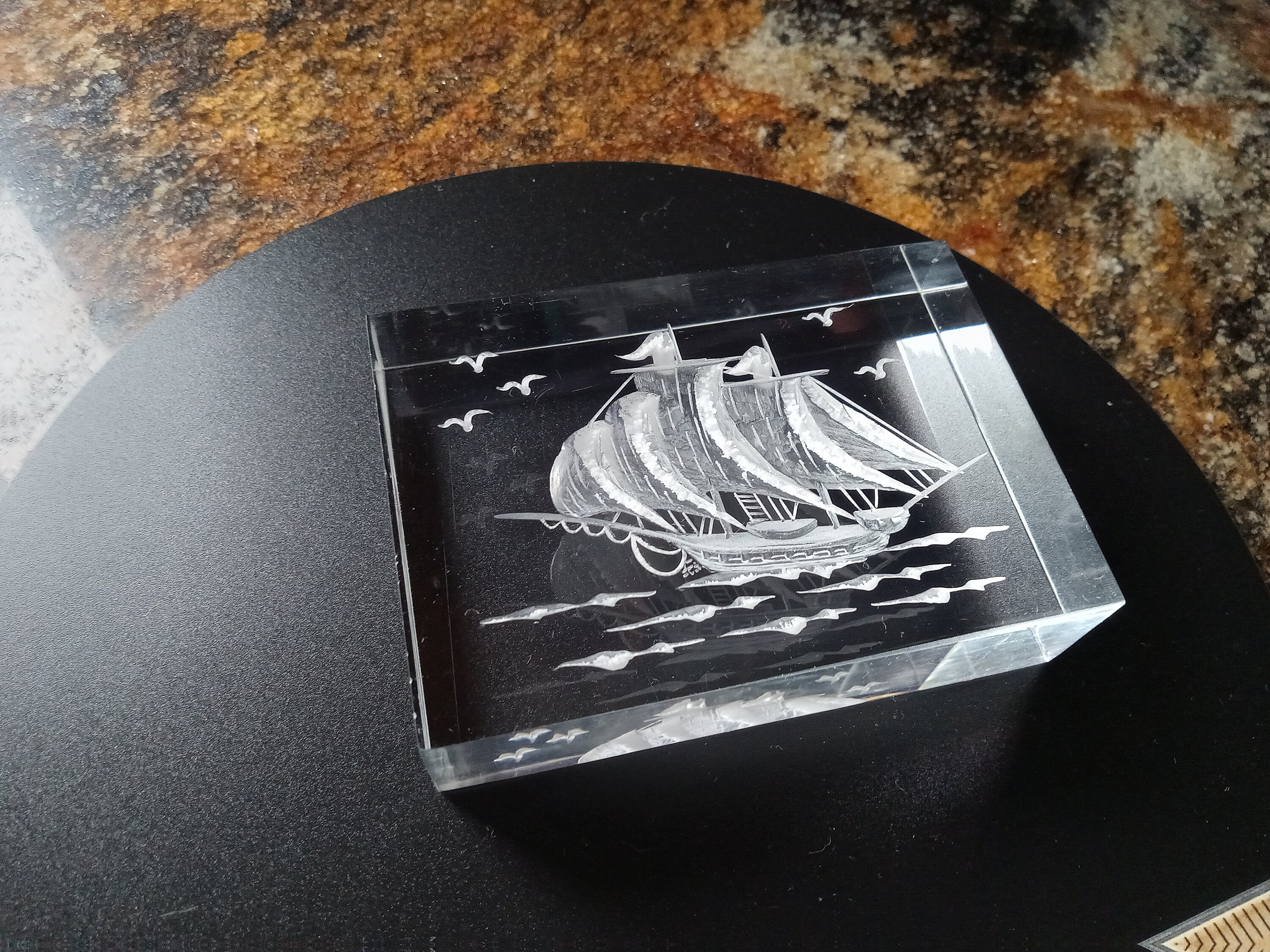 Vintage Etched Images by Russ Sailing Schooner Ship - Etsy