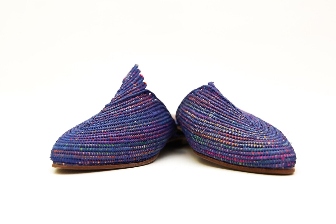 Handmade Raffia Slide Sandals, Comfortable, Lightweight Summer Shoes ...