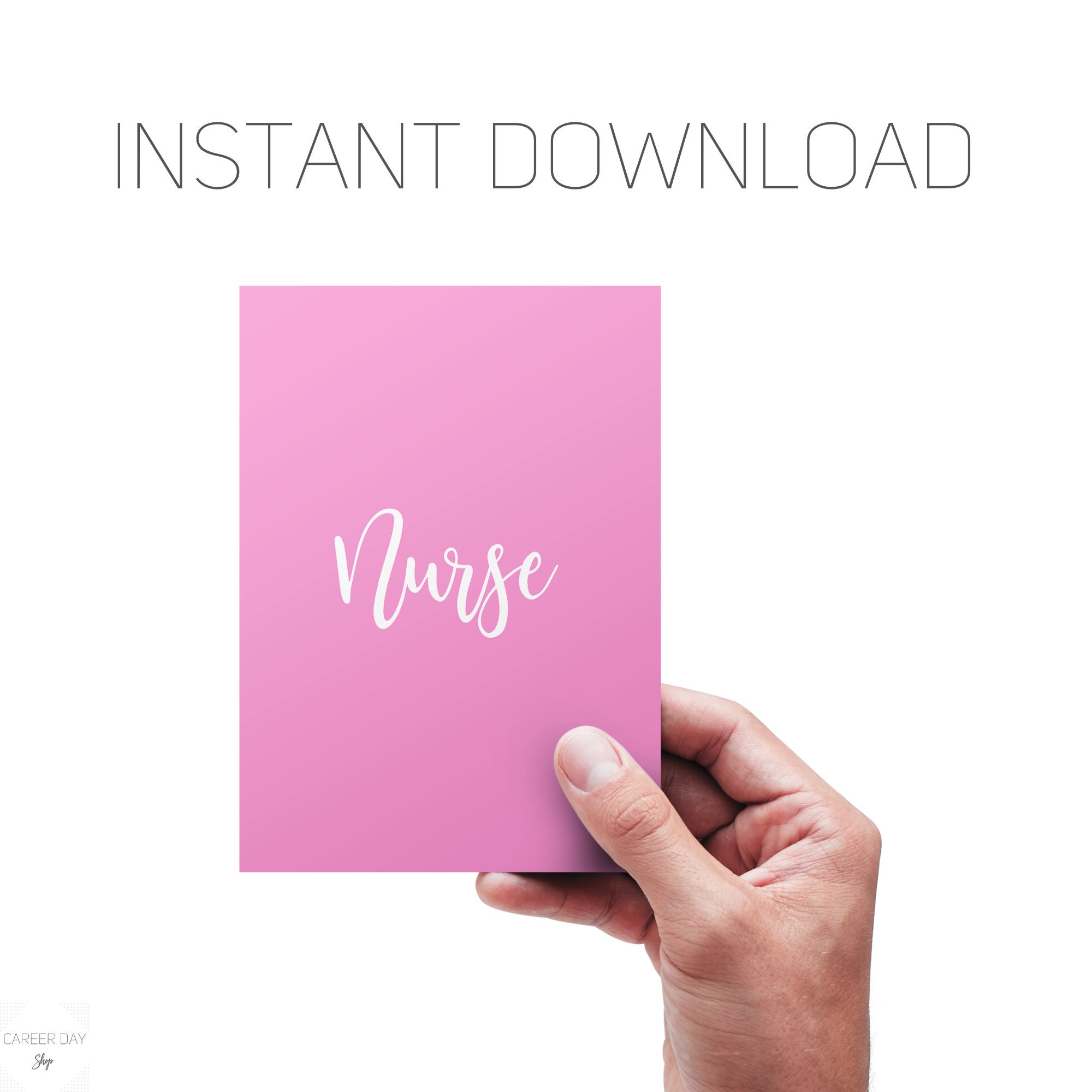 Pink and White Nurse Printable Sign. Gifts for Nurses and Nursing ...