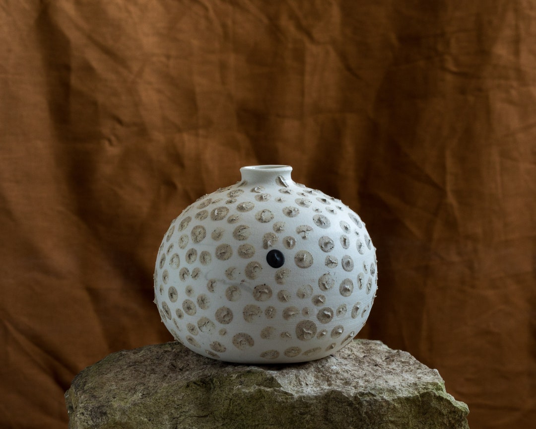 Beauty Spot! - Puffer Fish Vase - Wheel Thrown Porcelain - Etsy