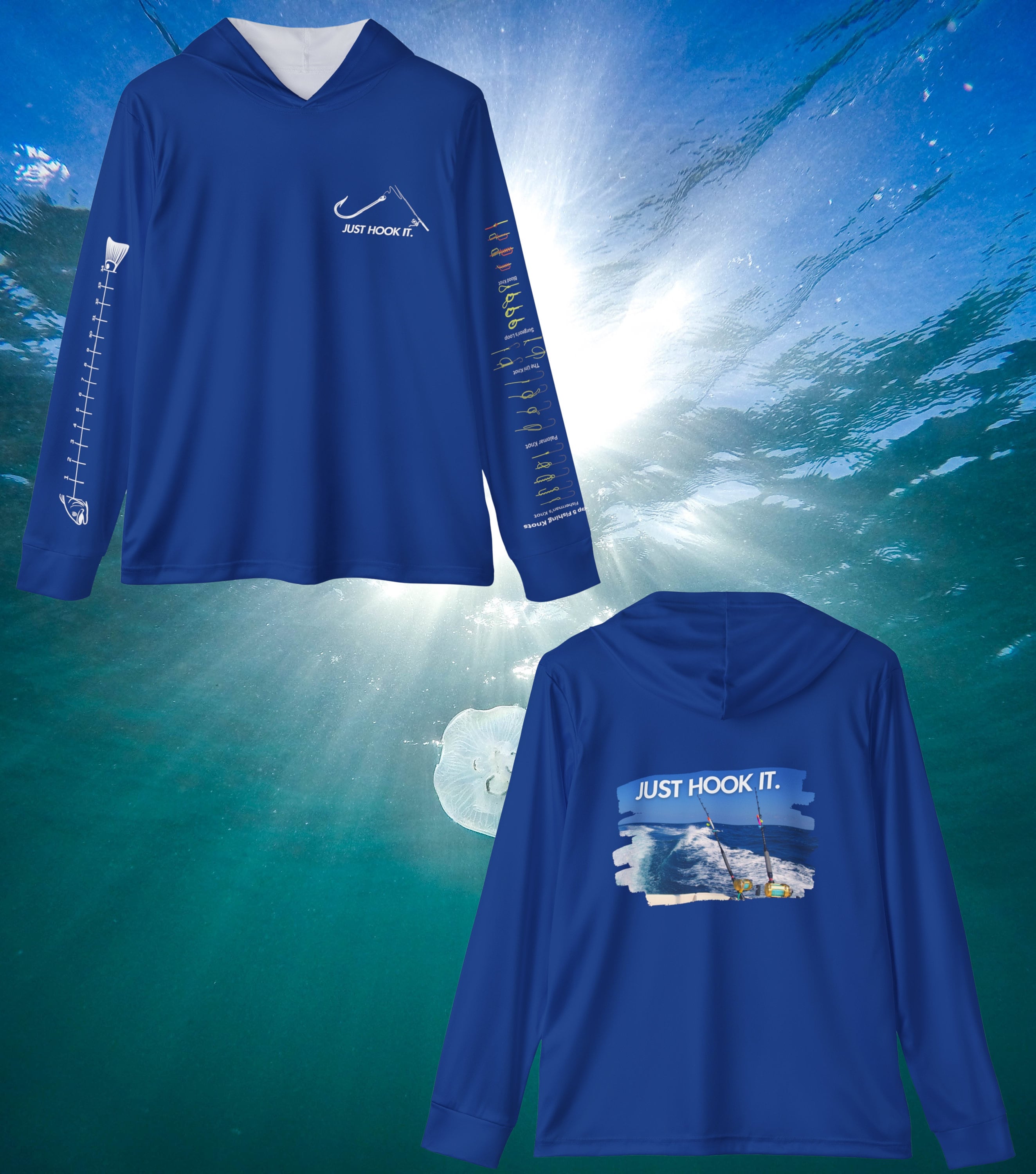 Fishing Shirt With Fish Ruler to Measure Fish and Top Knots Guide ...