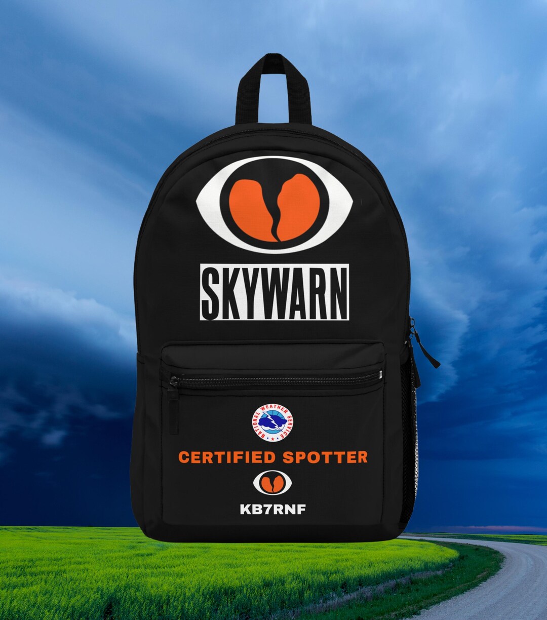 Skywarn Weather Backpack - Storm Chaser Gear - Personalized Custom Call ...