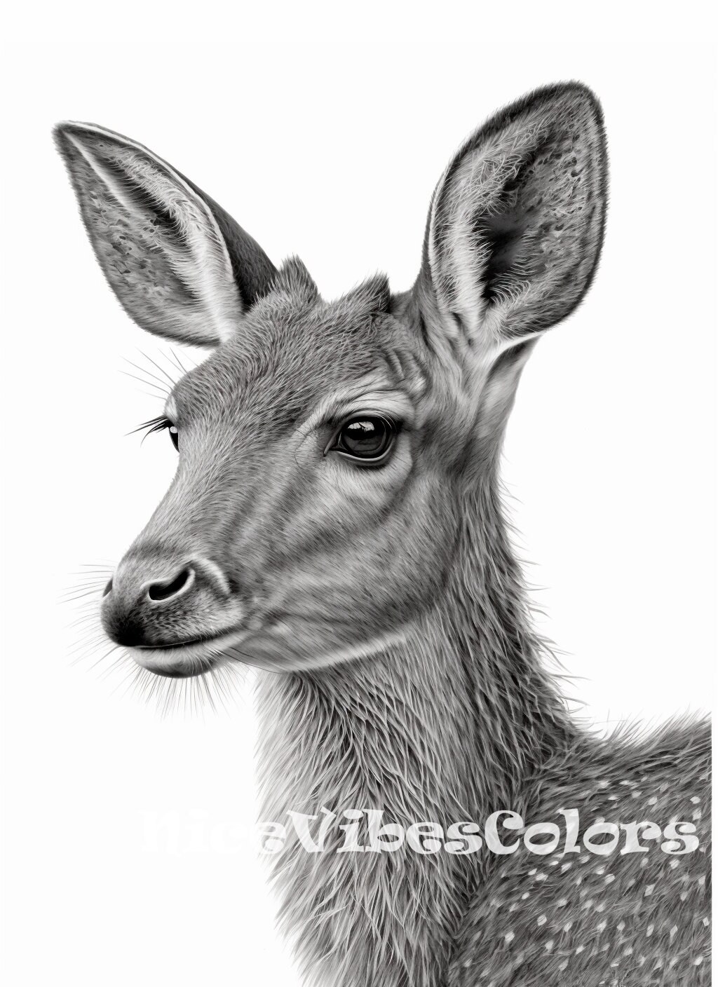 Realistic Animals: Grayscale Coloring Book for Adults and Children ...