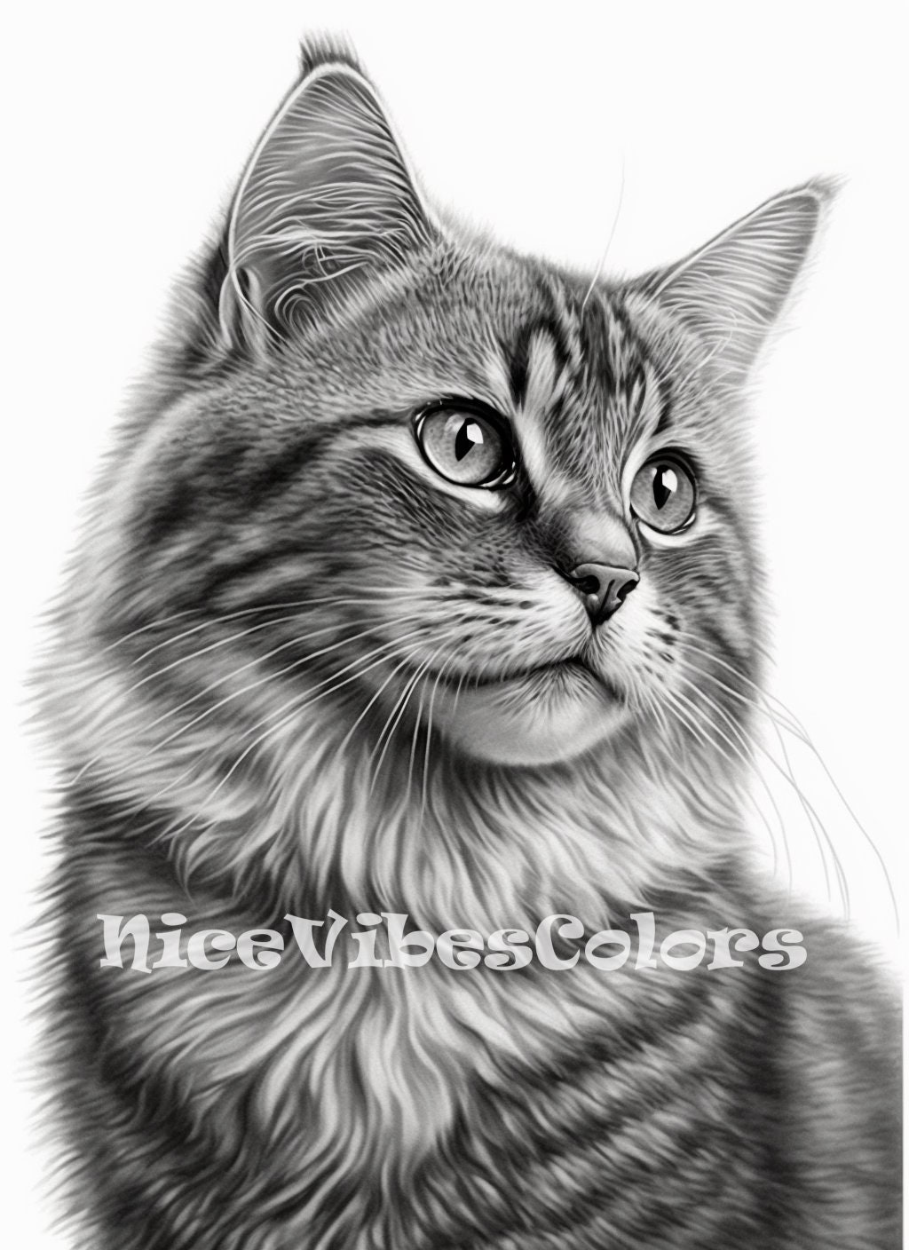 Realistic Animals: Grayscale Coloring Book for Adults and Children ...