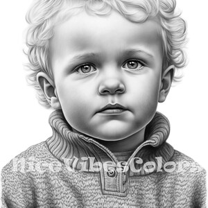 25 Easy Portraits: Grayscale Coloring Book for Adults and Children ...